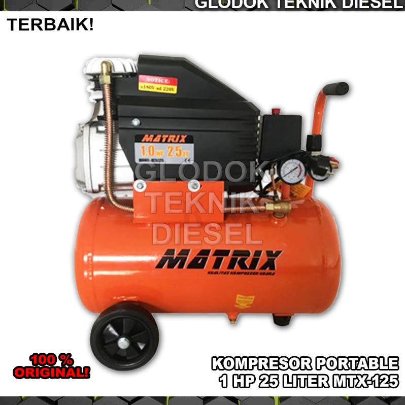 Jual Harga Murah Matrix Kompresor Angin Listrik 1 HP 25 L Liter ...