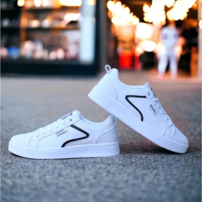 Jual sepatu putih /sneakers putih / sepatu putih pria terlaris (showgoo ...