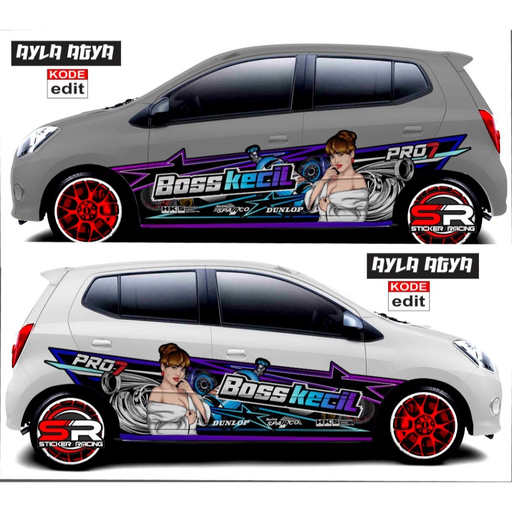 Jual STICKER VARIASI MOBIL AYLA AGYA / VARIASI STICKER BODY SAMPING ...