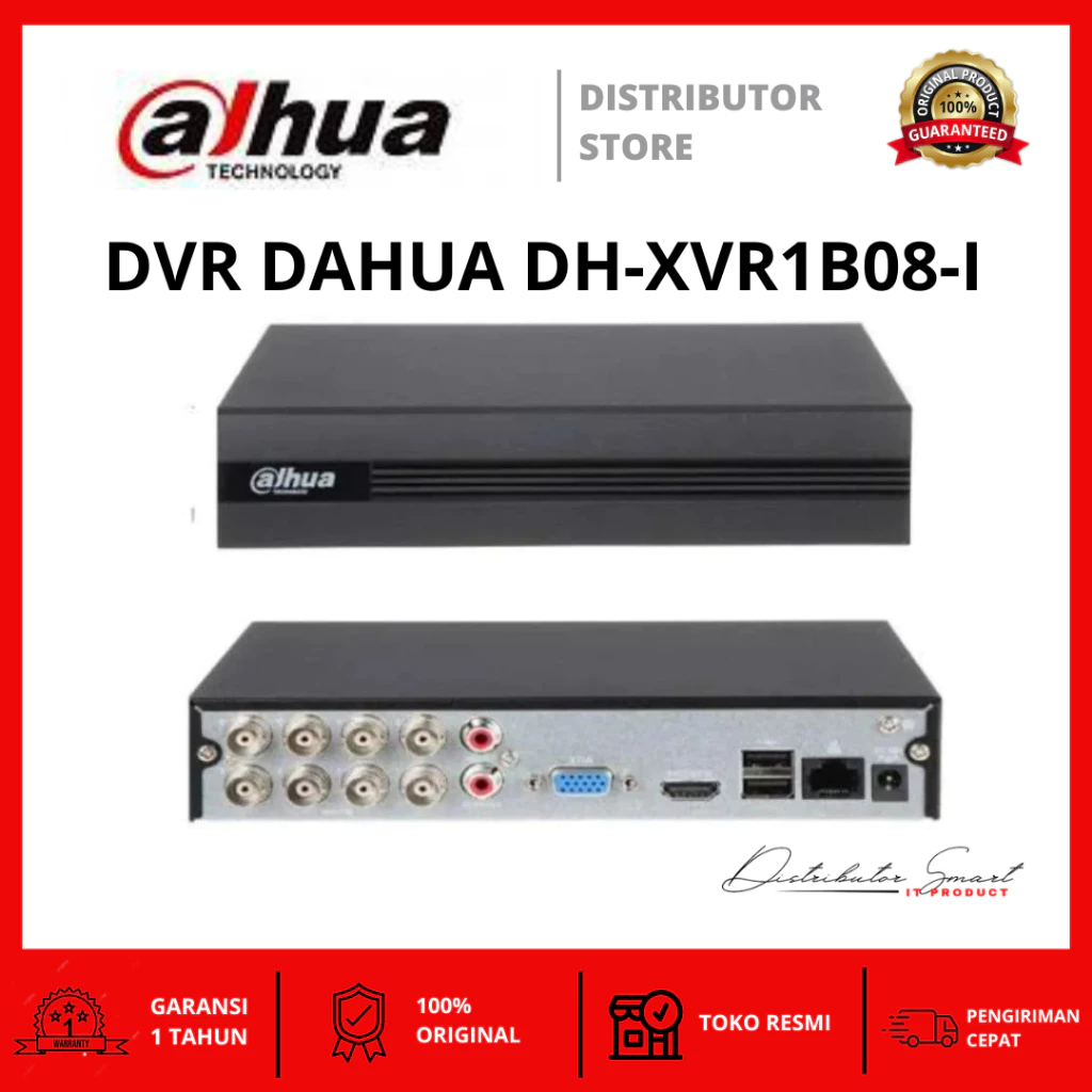 Jual DVR DAHUA DH-XVR1B08-I WizSense DIGITAL VIDIO RECORDER GARANSI RESMI | Shopee Indonesia