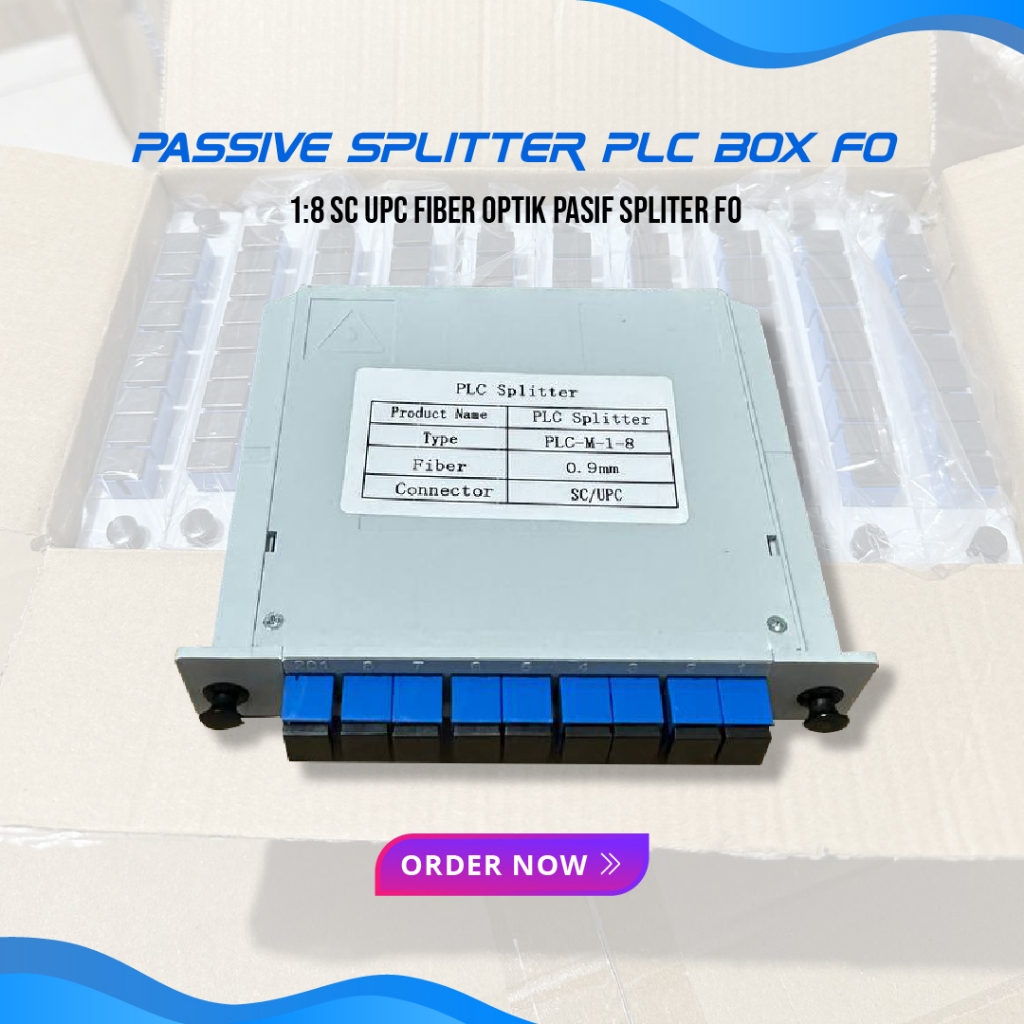 Jual Passive Splitter Box 1:8 SC UPC / SPLITER BOX 1:8 SC UPC / PLC ...