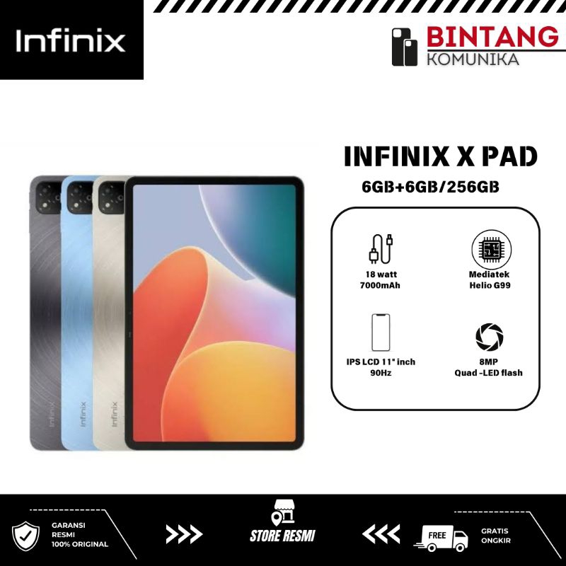 Jual Infinix XPad 4/256GB Mediatek Helio G99 11" inch FHD+ 7000mAh ...