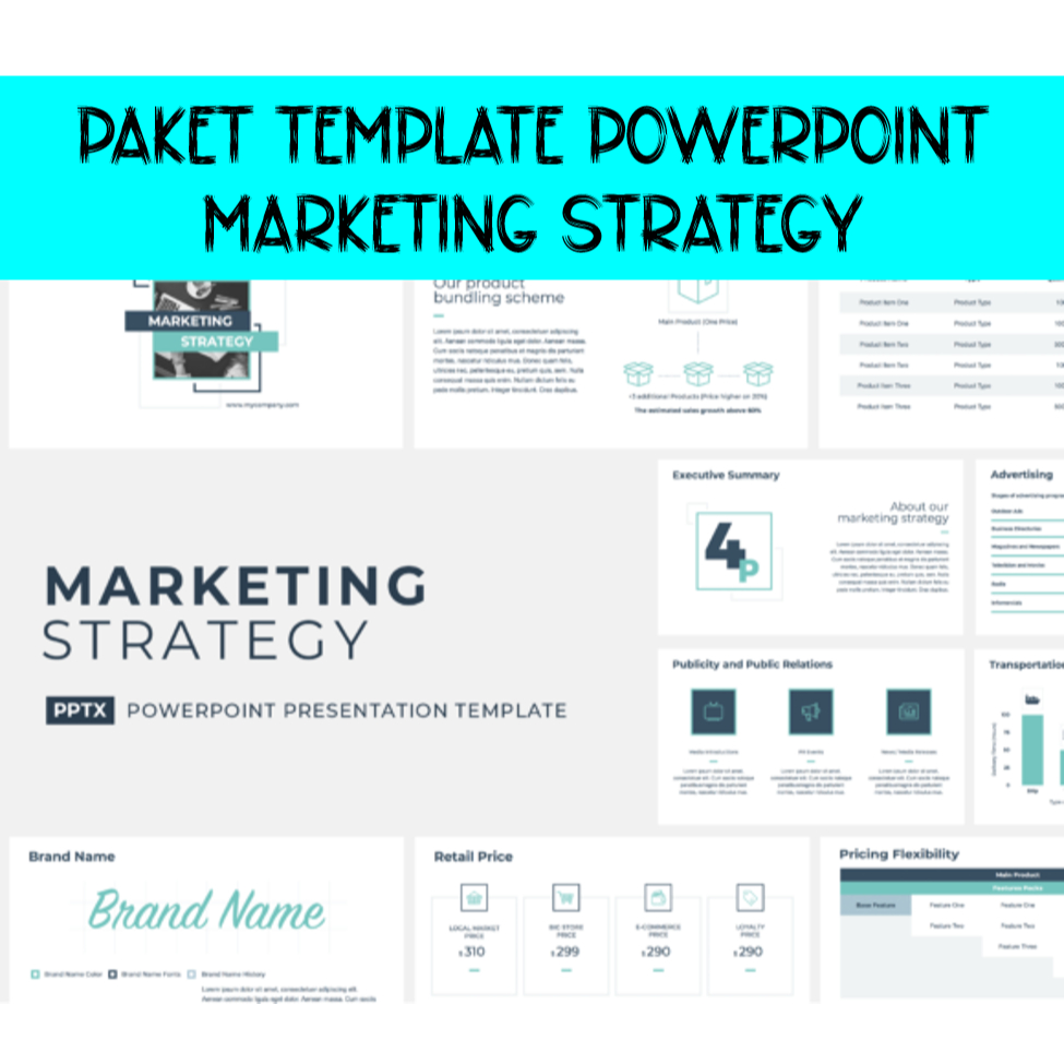 Jual Paket Template Powerpoint Marketing Strategy | Shopee Indonesia