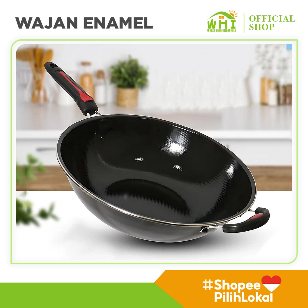 Jual World Home Wajan Enamel Anti Lengket Wajan Enamel Wajan ...