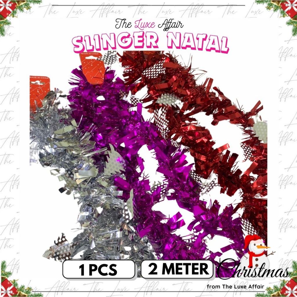 Jual Slinger Rumbai Motif Pohon Natal Tebal 2 Meter Diameter 8 Cm ...