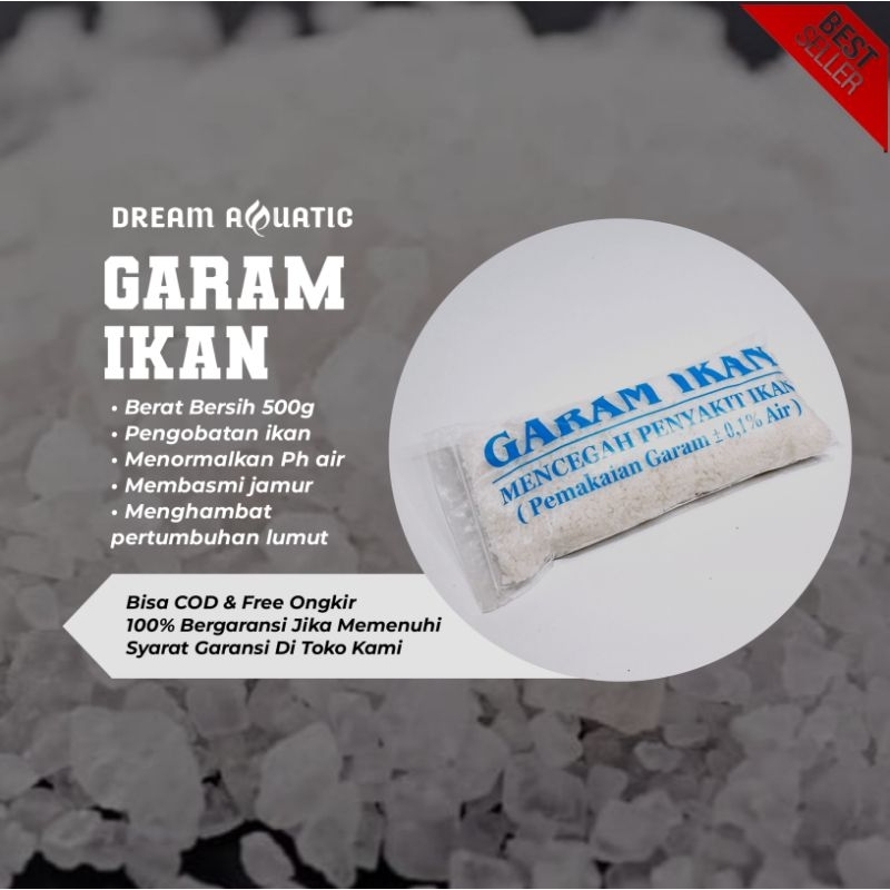 Jual JUAL GARAM IKAN 500 GRAM UNTUK PERAWATAN/OBAT IKAN | Shopee Indonesia