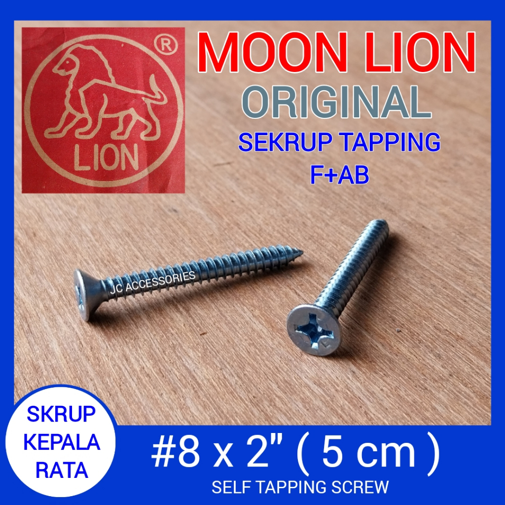 Jual [ 1 PACK = 50 PCS ] SEKRUP TAPPING FAB 8x2” MOON LION ORIGINAL ...