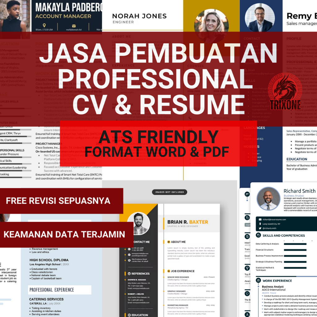Jual Jasa Pembuatan CV | Desain CV | Jasa CV | Surat Lamaran Kerja | Edit Foto | Shopee Indonesia