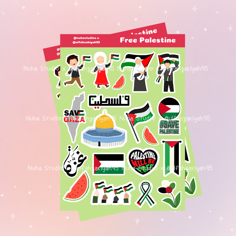 Jual Sticker Free Palestine Faceless Aesthetic Sticker Estetik Stiker ...
