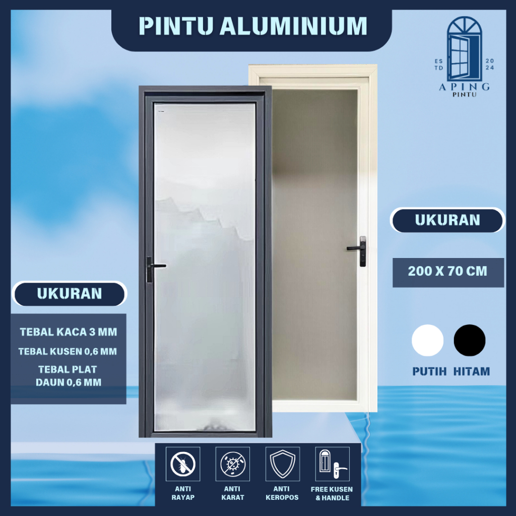 Jual Pintu Aluminum Kaca, Pintu Kamar Mandi, Pintu Aluminium, Pintu ...