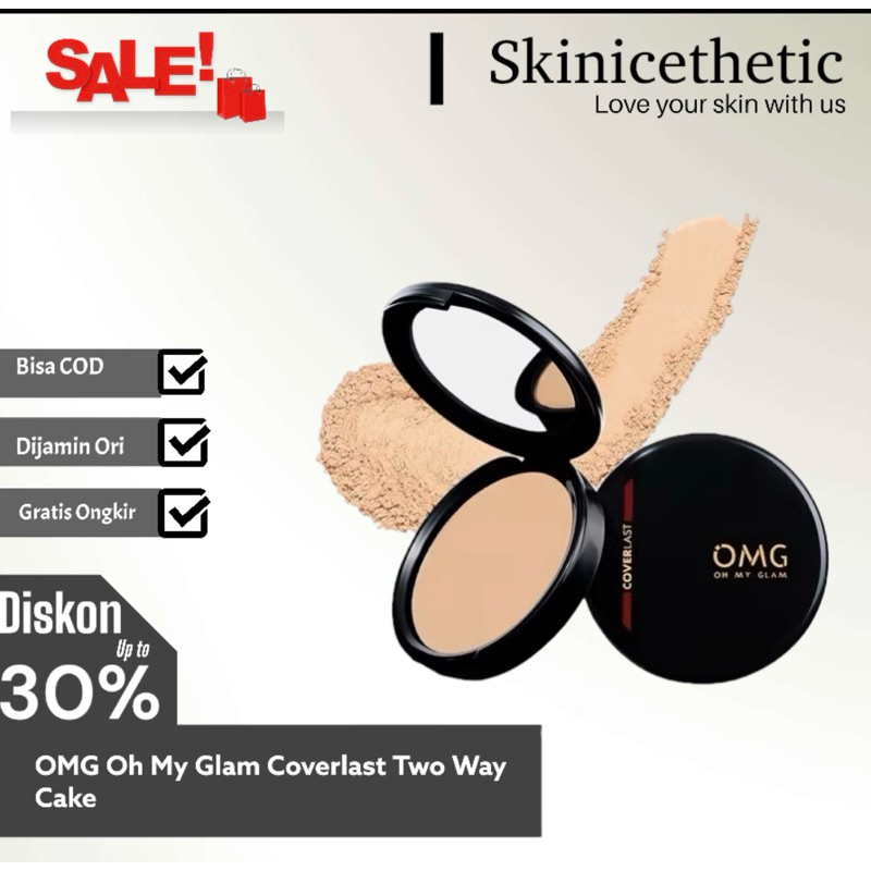 Jual OMG Oh My Glam Coverlast Two Way Cake Kombinasi Bedak & Foundation ...