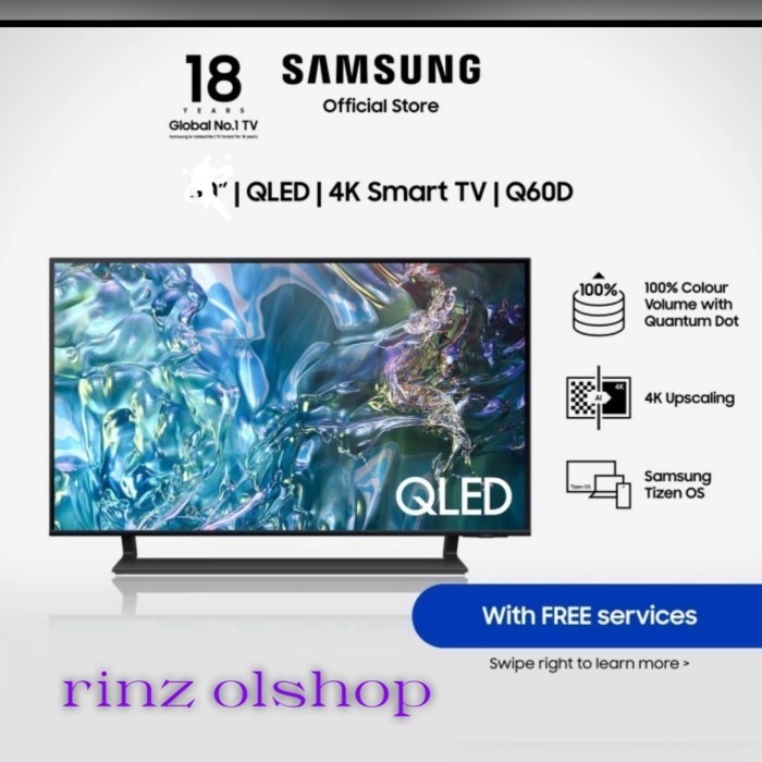 Jual SAMSUNG 65Q60D / Q60D QLED 4K UHD Tizen OS Smart TV 65 Inch - QA65Q60DAKXXD | Shopee Indonesia