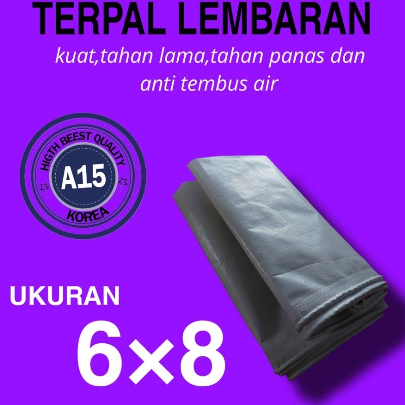 Jual Terpal lembaran type A15 ukuran 6×8 dengan warna PUTIH POLOS ...