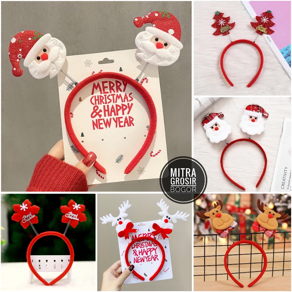 Jual Bando Natal All Size Anak Dewasa Bando Per Topi Natal LED Merry ...