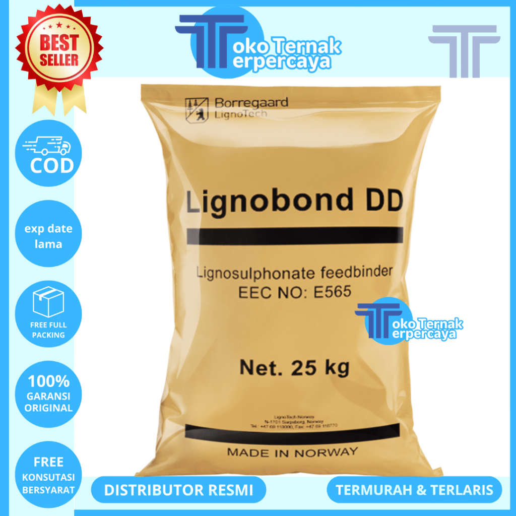 Jual LIGNOBOND DD 1KG - Pellet Binder Pakan - Perekat Pelet Untuk Pakan ...