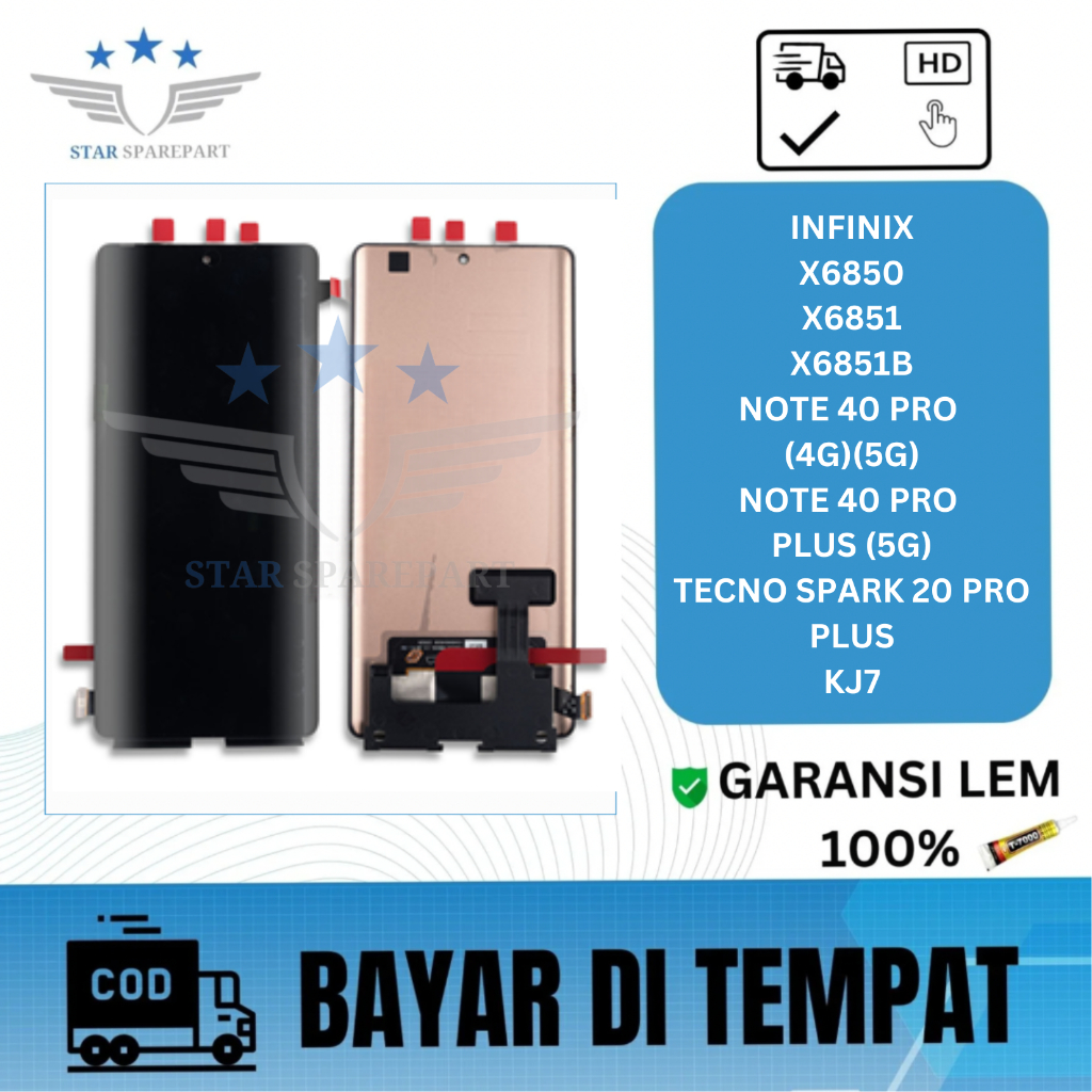 Jual LCD TOUCHSCREEN INFINIX X6850 / X6851 / X6851B ( NOTE 40 PRO ( 4G ...