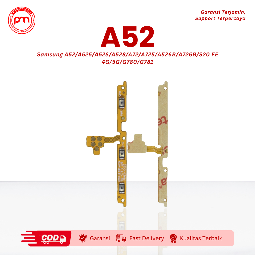 Jual Flexible Power ON/OFF Volume Samsung A525 A528 A725 A526B A726B G780 G781 A52 A52S A72 S20 ...