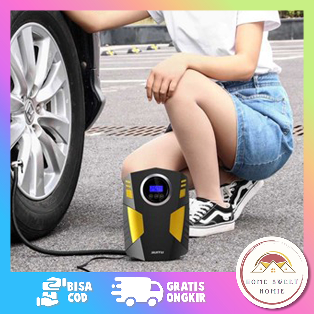 Jual Pompa Mobil Portable Inflator Pompa Ban Mobil Elektrik LCD Display ...