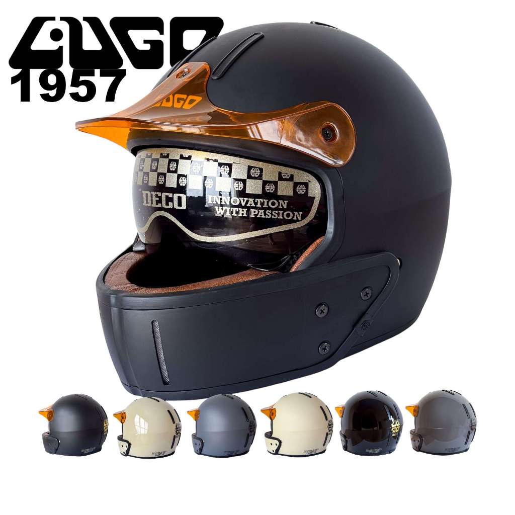 Jual Helm Dewasa Cakil LUGO Deco 1957 Polos Retro Modern Standar SNI ...