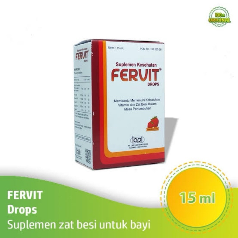 Jual Vitamin Zat Besi Anak Suplemen makanan FERVIT DROPS ISI 15 ML ... Jual Vitamin Zat Besi Anak Suplemen makanan FERVIT DROPS ISI 15 ML ...