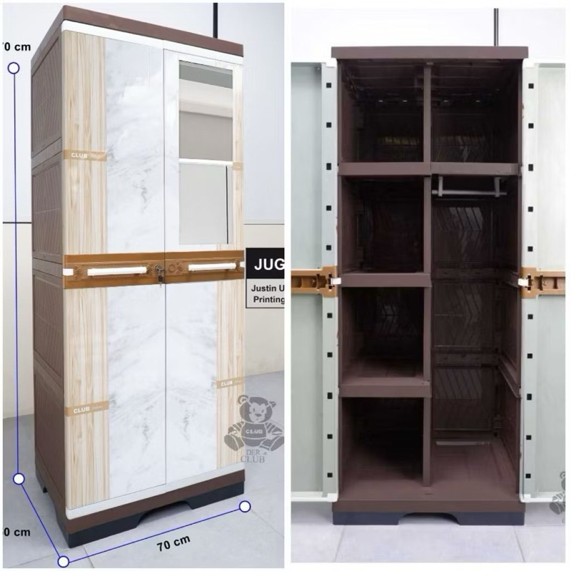 Jual LEMARI PAKAIAN JUSTIN ULTRA GRAND HANGER JUGH PRINTING / LEMARI PLASTIK TERBARU CLUB JUSTIN ...