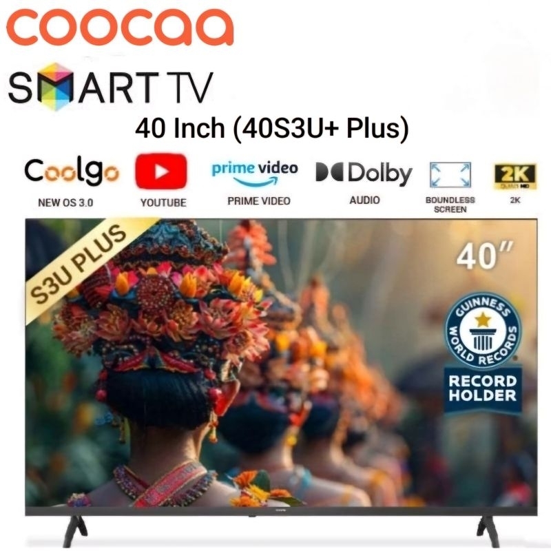 Jual Led TV coocaa 40 inch 40" 40S3U PLUS smart TV Res 2K 40S3U+ wifi ...
