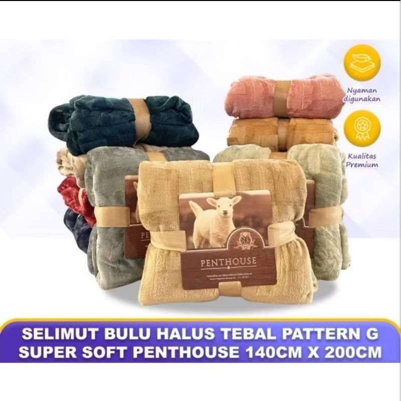 Jual Selimut Polos Embos Terlembut Merk Penthouse Terlaris. | Shopee ...