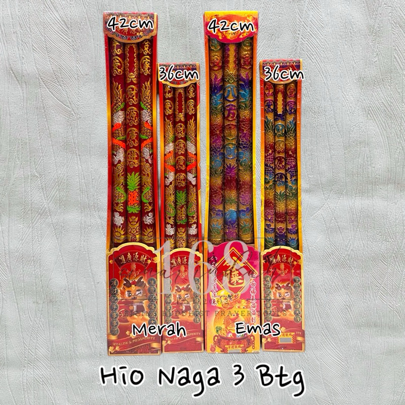 Jual HIO NAGA 3 BATANG RED & GOLD | Shopee Indonesia