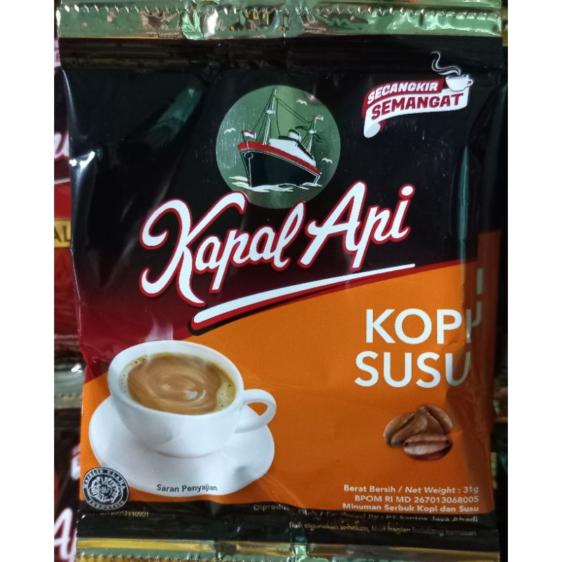Jual Kapal Api kopi susu 1 Renceng Isi 10 Bungkus @31g | Shopee Indonesia