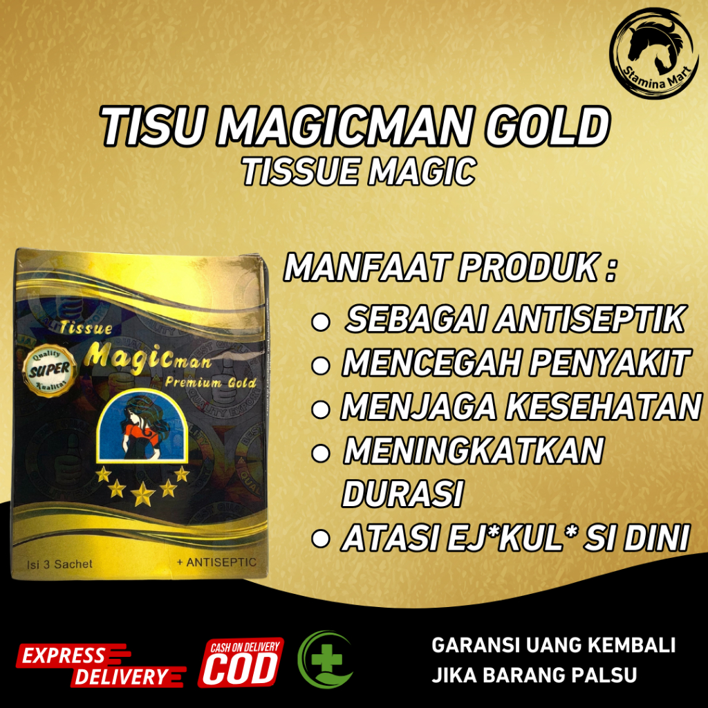 Jual Tissue Magic Super Magic Man Premium Gold Tisu Mejik Antiseptic ...