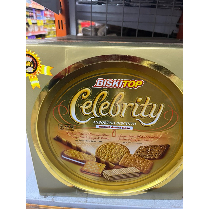 Jual Biskitop celebrity assorted biscuits gold 700g | Shopee Indonesia