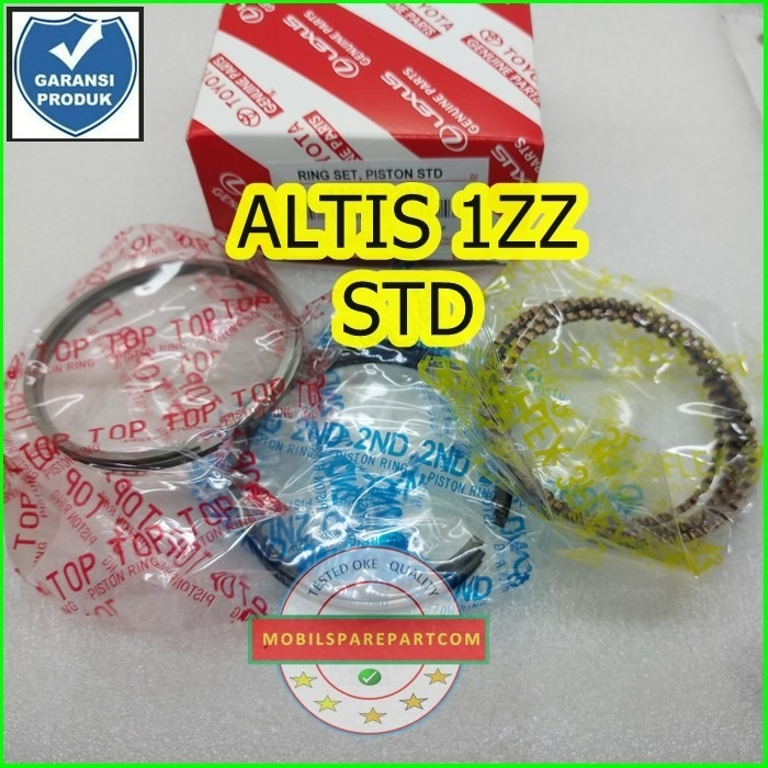 Jual RING SEHER SOKER SET PISTON TOYOTA ALTIS 1ZZ 1.8 1800CC STD ...