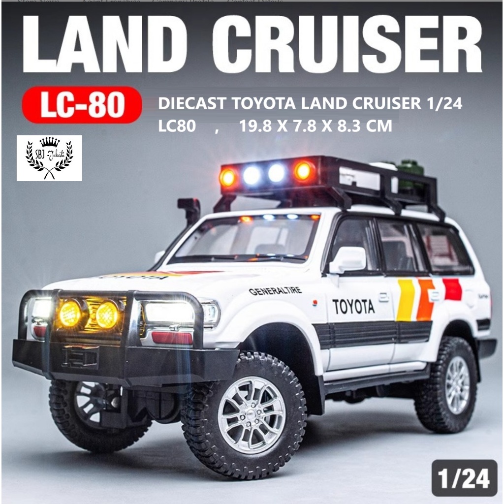 Jual Diecast mobil Toyota Land Cruiser LC80 FJ80 klasik series skala 1: ...