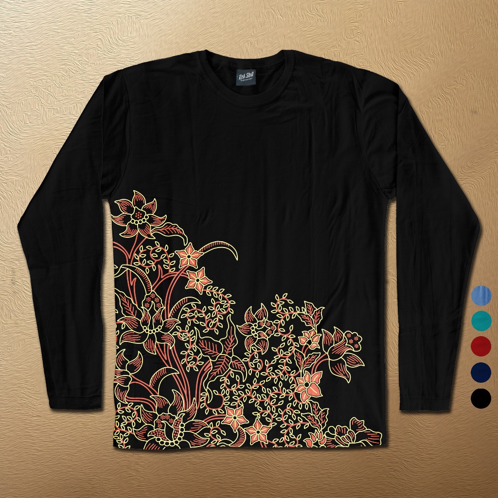 Jual RED SKULL Kaos Oblong Panjang Katun Batik Tulip Batik Solo Wanita ...
