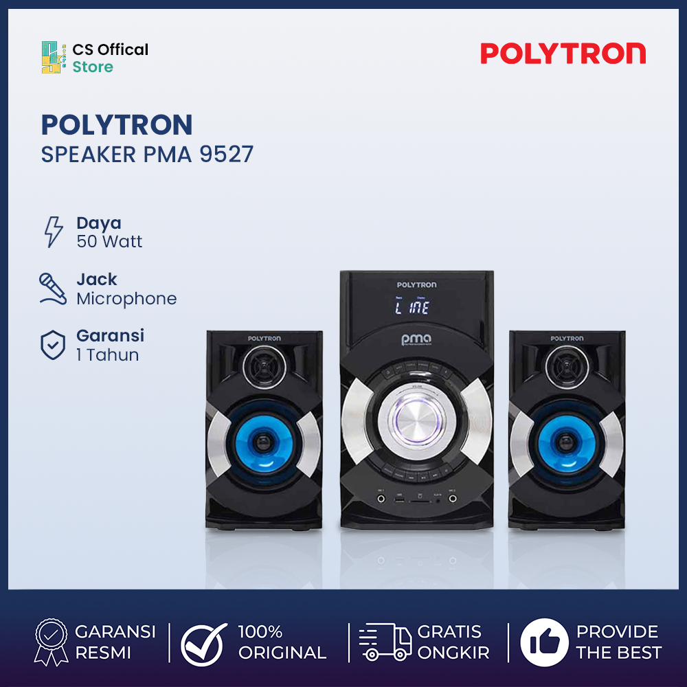 Jual POLYTRON Multimedia Speaker PMA 9527 BA Extra Bass FM Radio ...