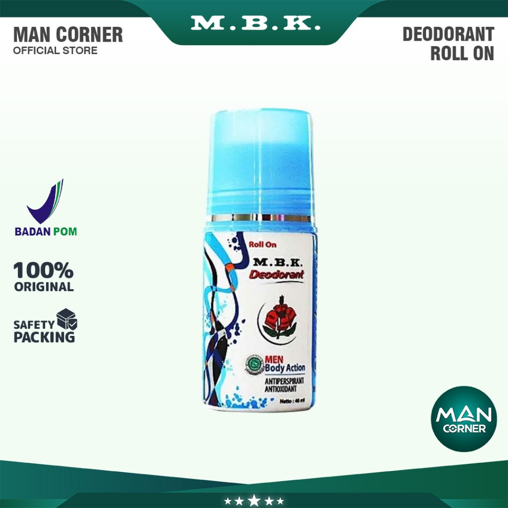 Jual M.B.K Roll On Blue Men Body Action 40ml MBK | Man Corner | Shopee ...