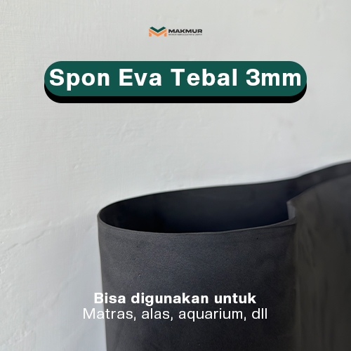 Jual Spon Eva Sponge Busa Ati Spon Karet 3mm Hitam Putih | Shopee Indonesia