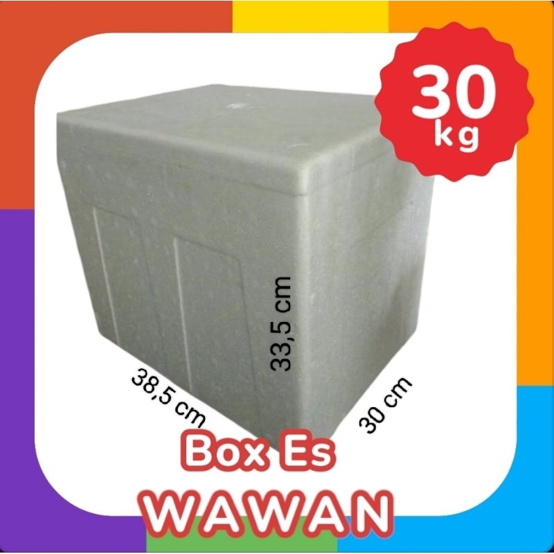Jual BOX ES WAWAN 30 KG 38x30x33 Kotak Penyimpanan Dingin Styrofoam ...