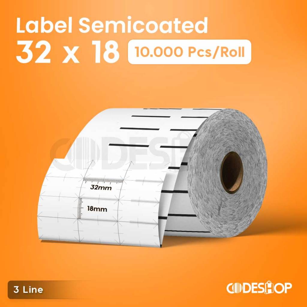 Jual Label Barcode 32 X 18 mm Black Mark Isi 10.000 Pcs Sticker Label ...