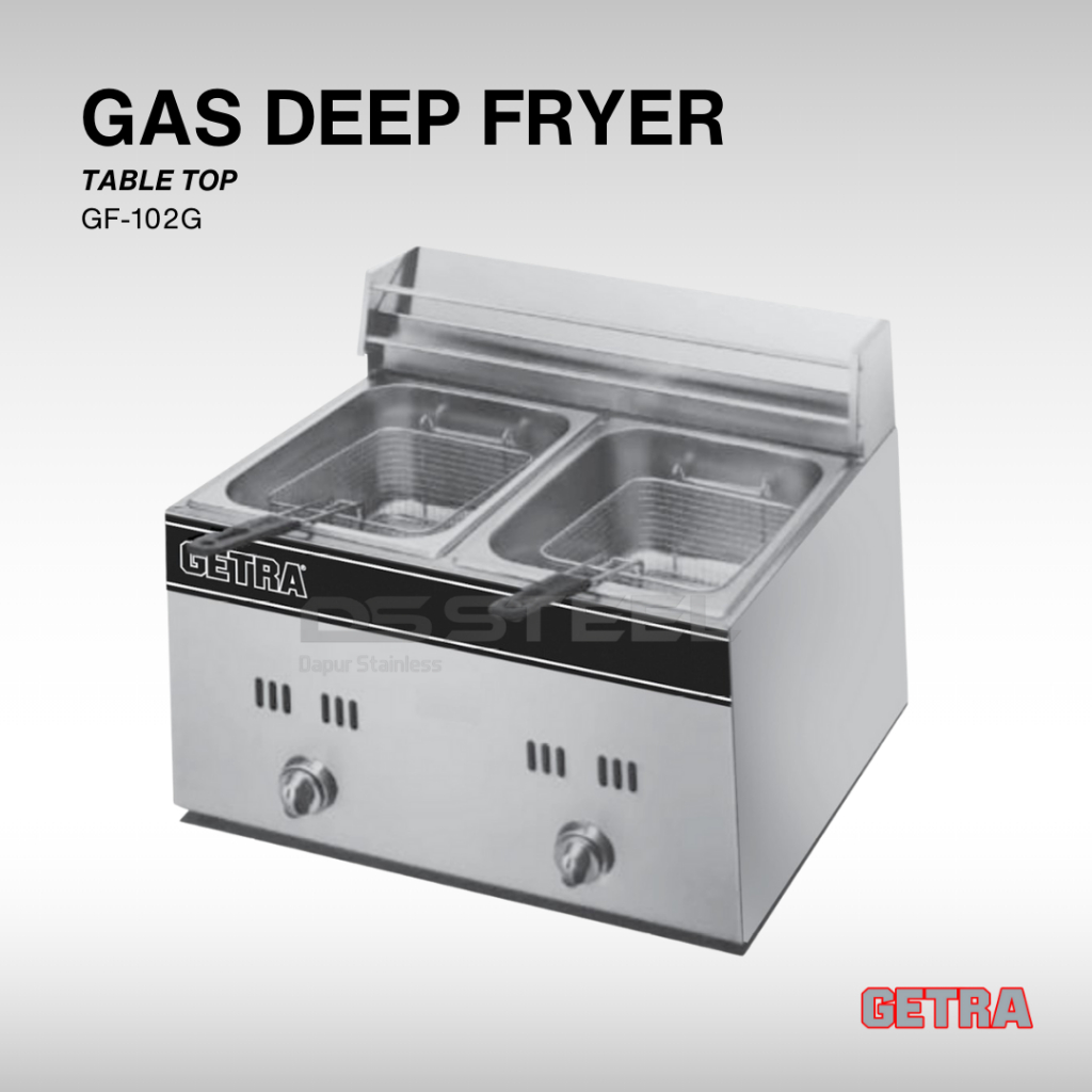 Jual GETRA Gas Deep Fryer 2 Basket GF-102G / Penggorengan Kentang, Nugget, Risol Getra GF 102G ...