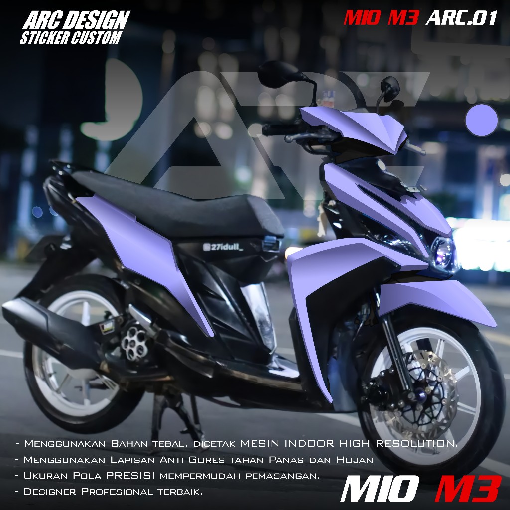 Jual (COD PROMO) TERBARU Decal Sticker Yamaha Mio M3 125 Full body ...