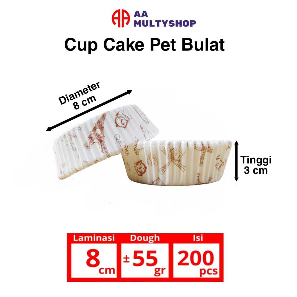 Jual Cup Roti Laminasi Bulat 8 cm isi 200 pcs | PARIS | Shopee Indonesia