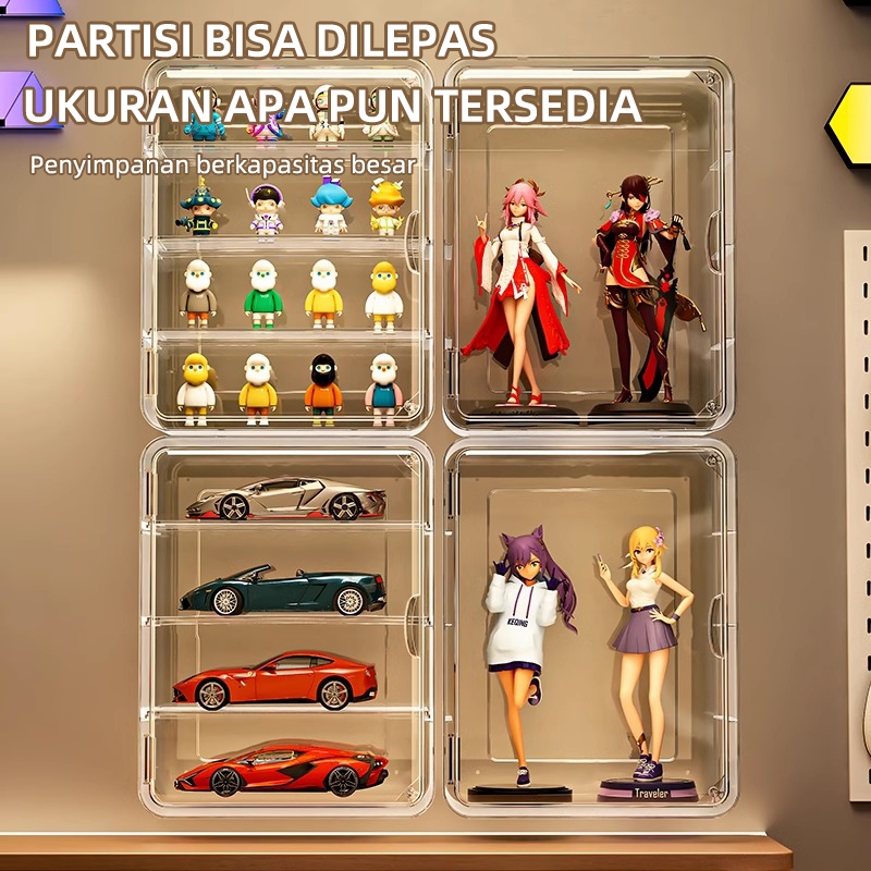 Jual Rak pajangan kotak penyimpanan transparan dengan kapasitas besar ...