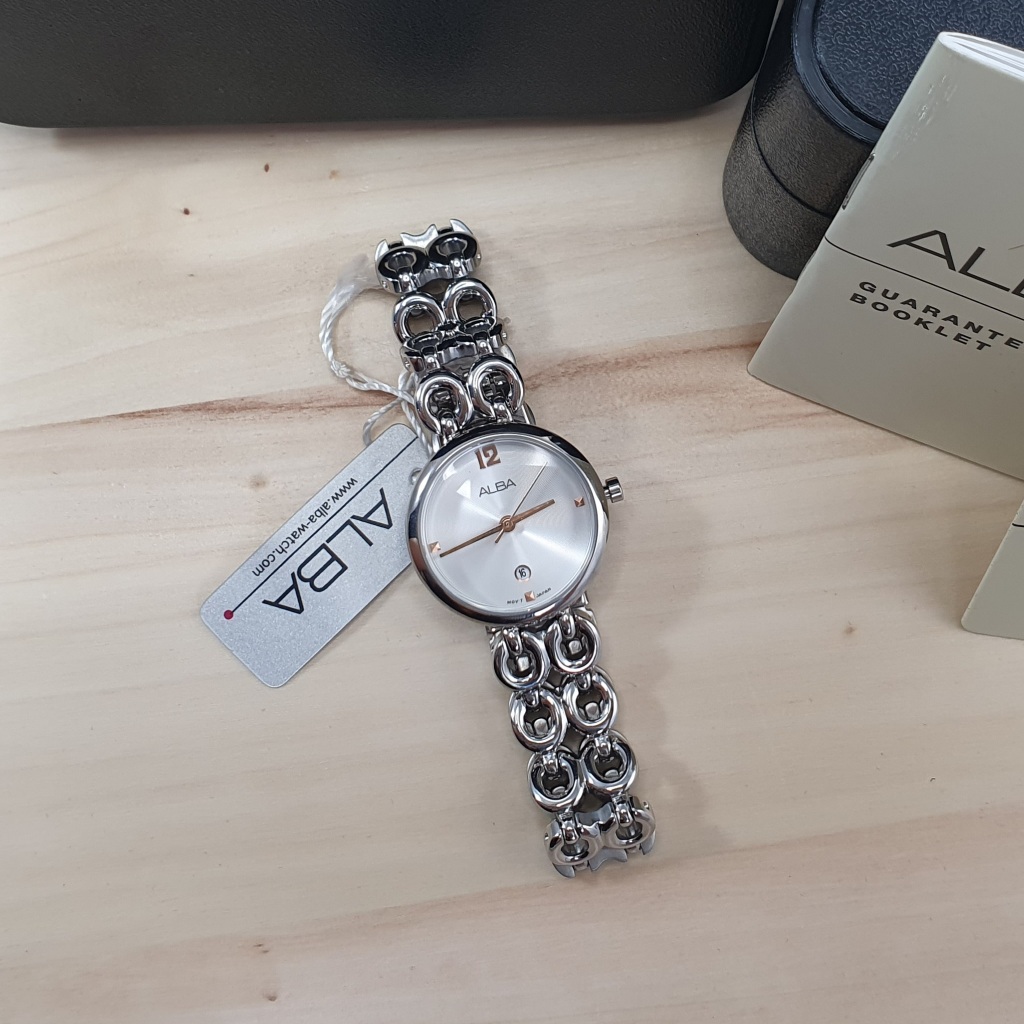 Jual Jam Tangan Wanita Alba Tali Rantai Stainless Steel Anti Air Anti ...