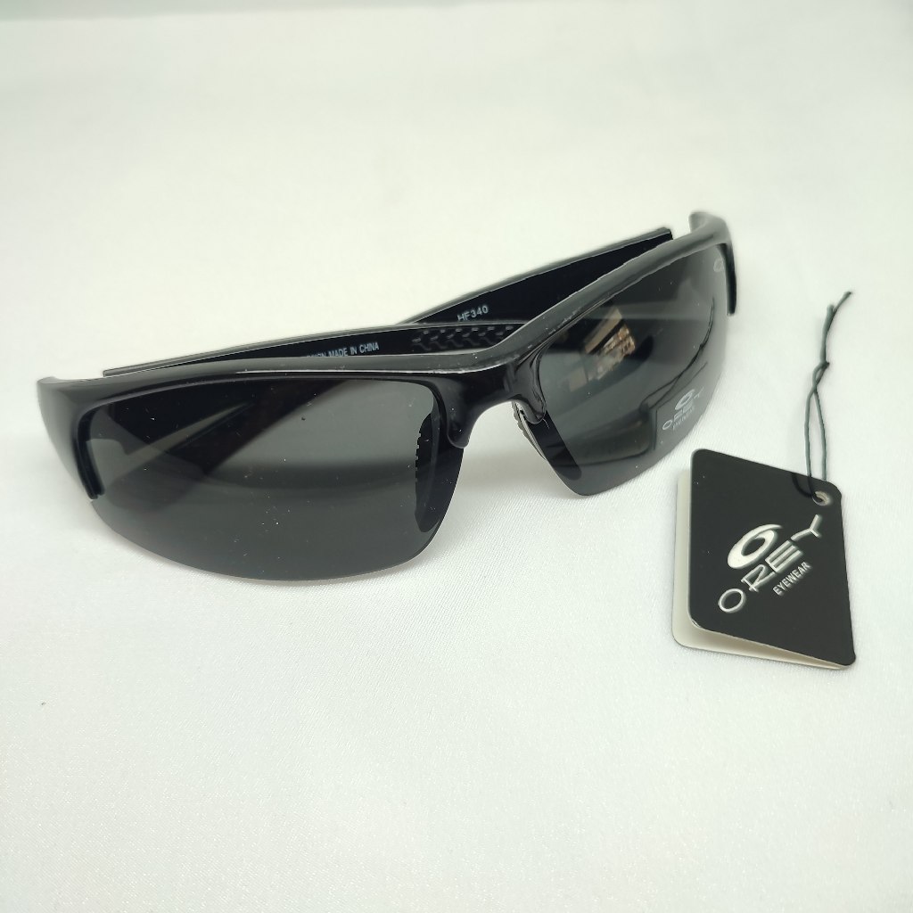 Jual Cycling Glasses, Kacamata Sepeda Orey Gelap Hitam, Semi RImless ...