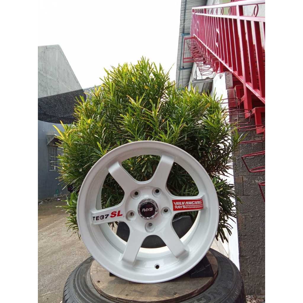 Jual 1 SET VELG TE37 SL BARU R15 hol 5 vcd 114 Lbr 7 ET 35 Putih ...