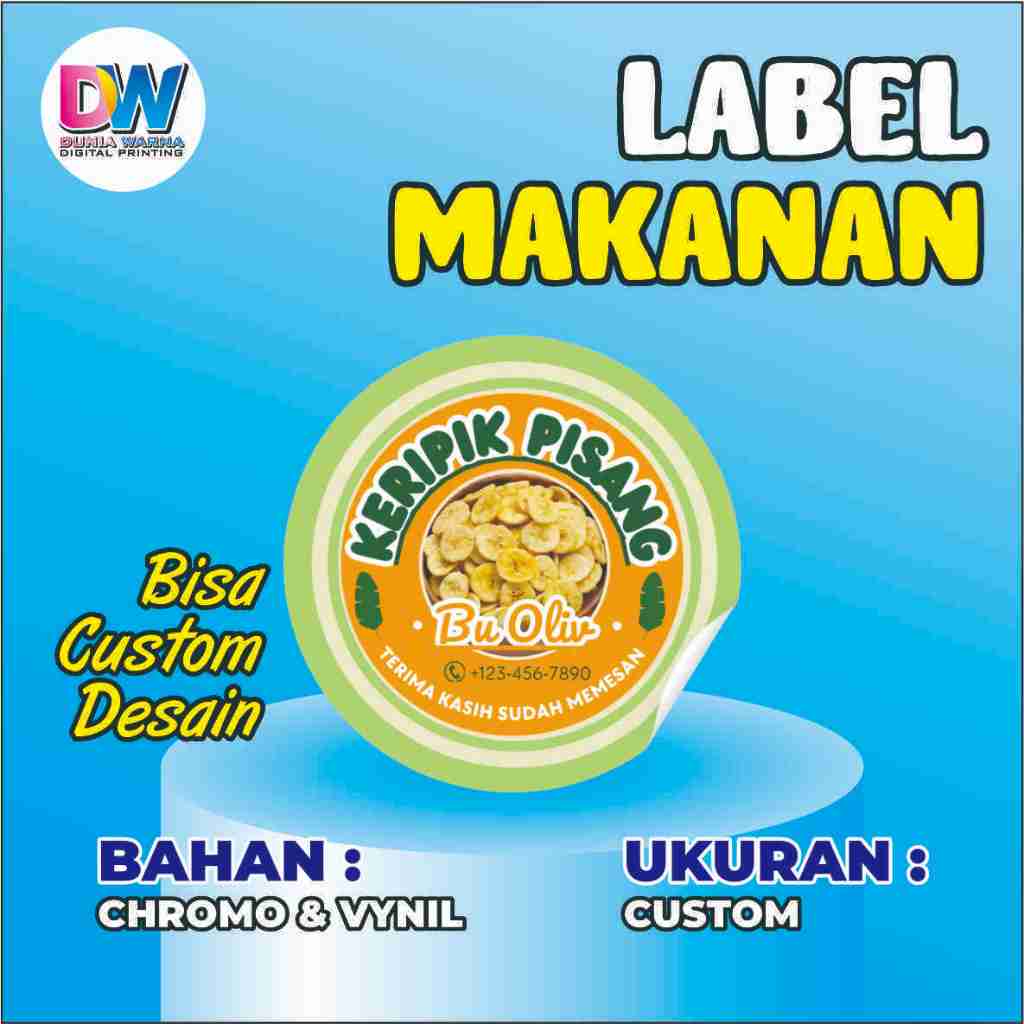 Jual STIKER LABEL MAKANAN CUSTOM/STIKER LABEL MAKANAN/STIKER KEMASAN ...