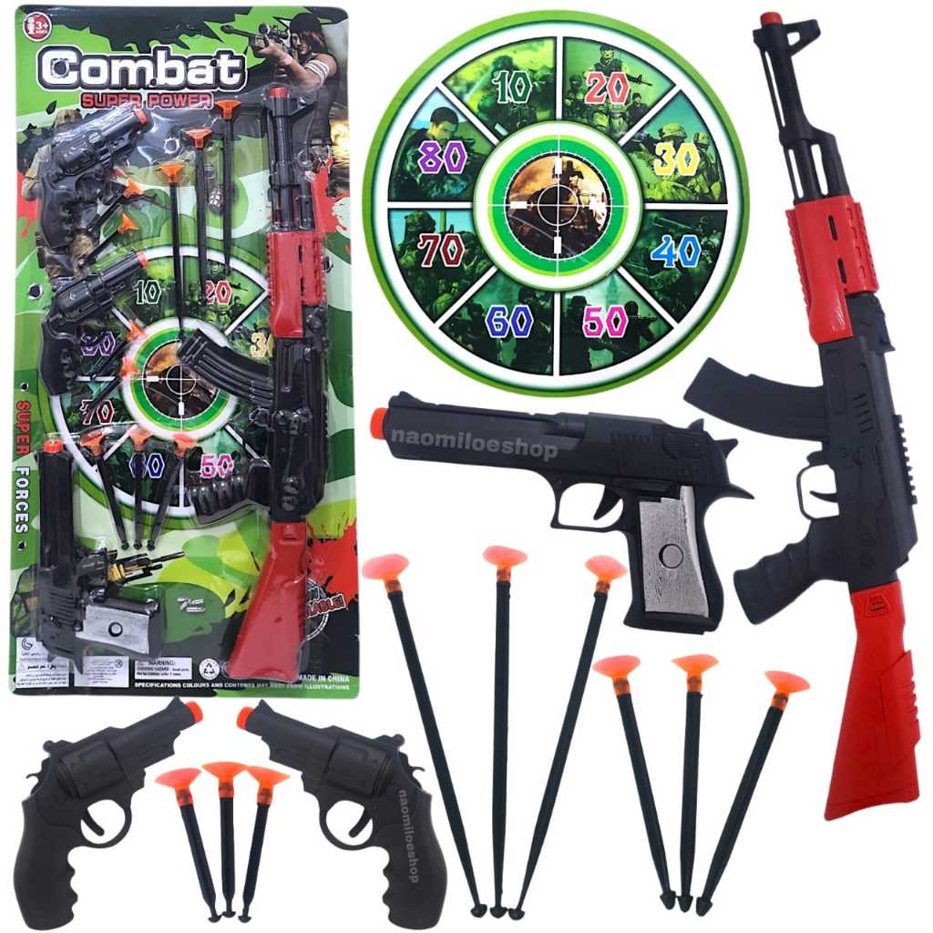 Jual Gen-z Combat battle 4 set mainan blaster nempel kaca mainan anak ...