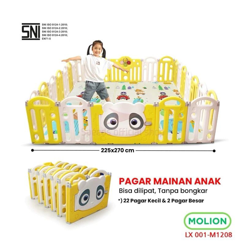 Jual MOLION Pagar Mainan Anak Pagar Bayi Baby Fence Plastik HDPE Bisa ...