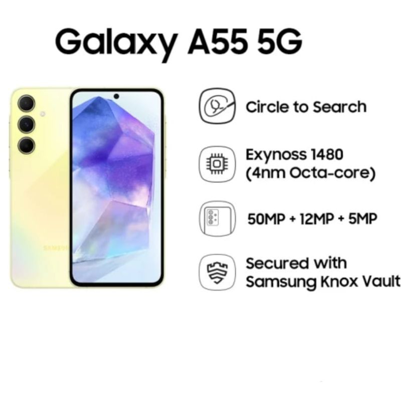 Jual Samsung Galaxy A55 5G 8/256 (8+8/256) SEGEL BOX GARANSI RESMI | Shopee Indonesia